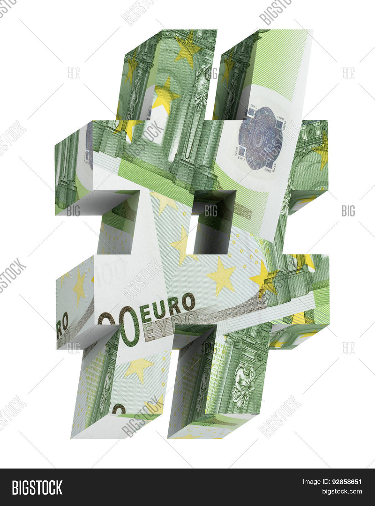 Number Sign Euro Bill Image & Photo (Free Trial) | Bigstock