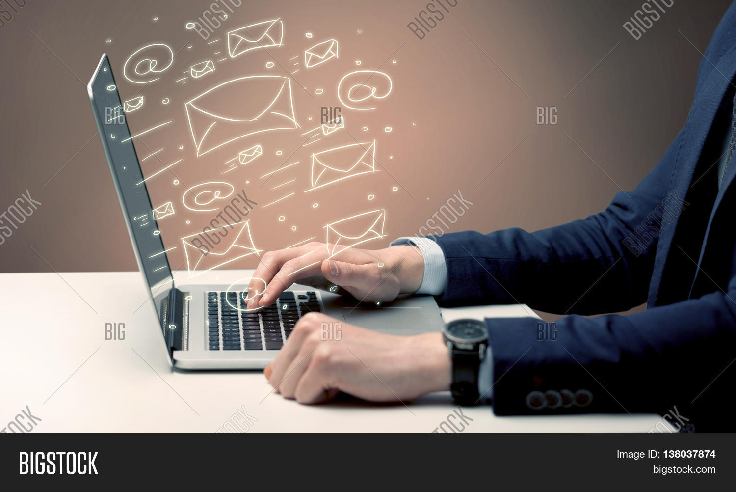 Office Worker Sending Image & Photo (Free Trial) | Bigstock