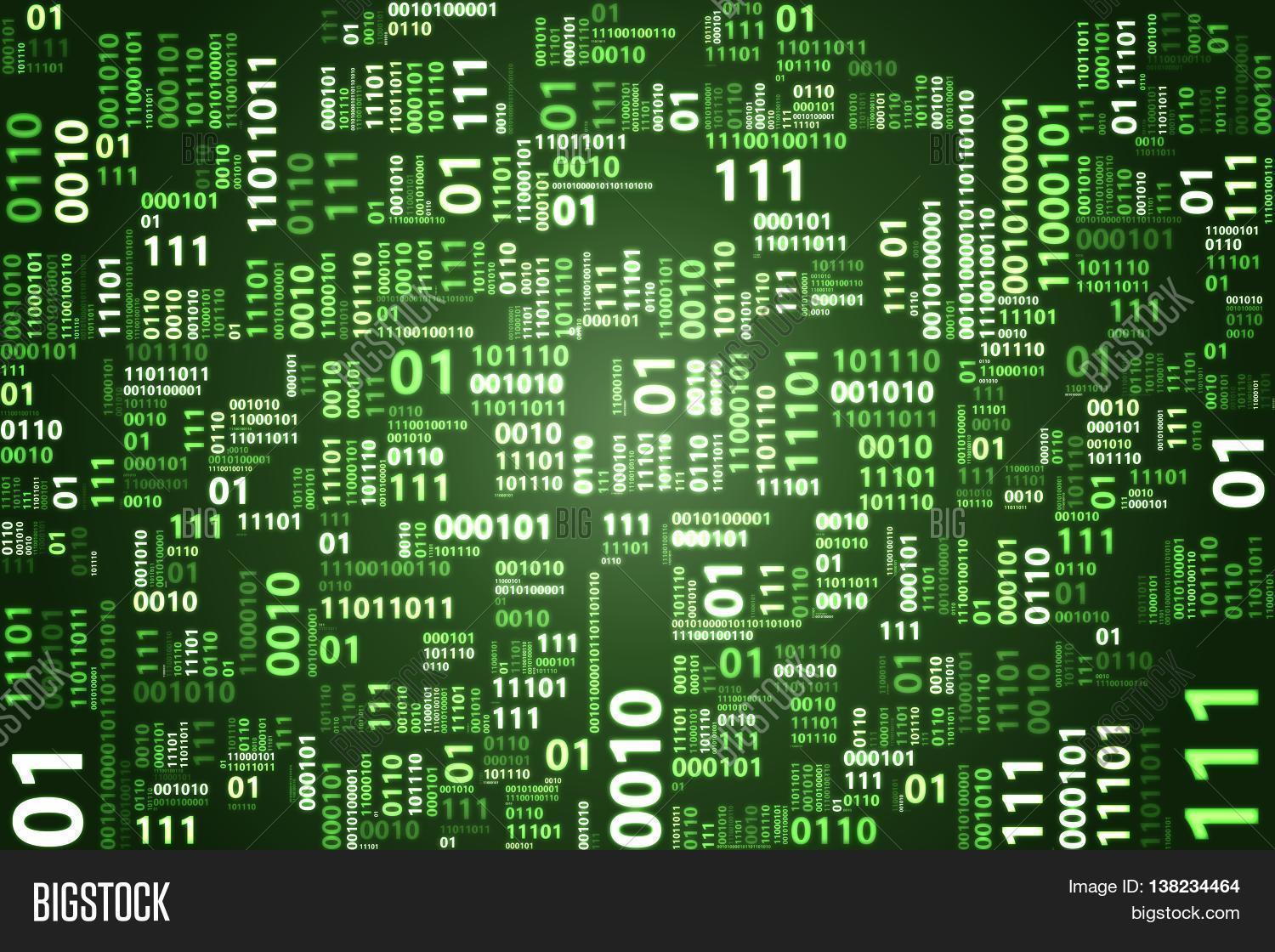 Dark Green Binary Code Image & Photo (Free Trial) | Bigstock