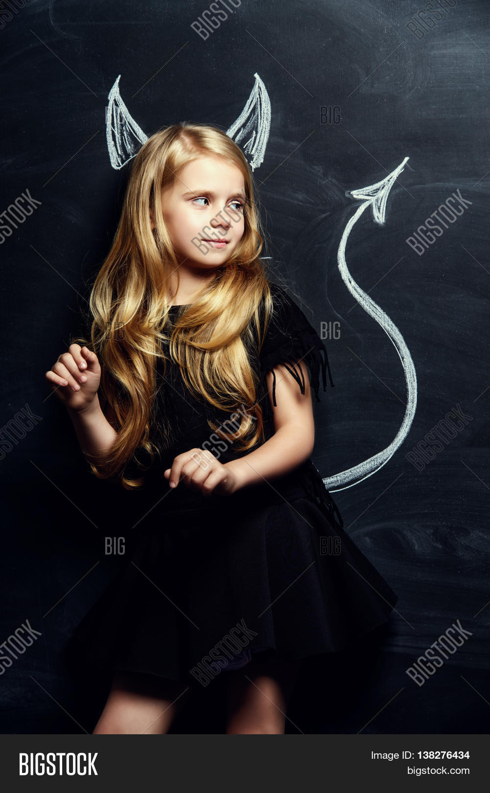 Funny Little Imp Girl Image & Photo (Free Trial) | Bigstock