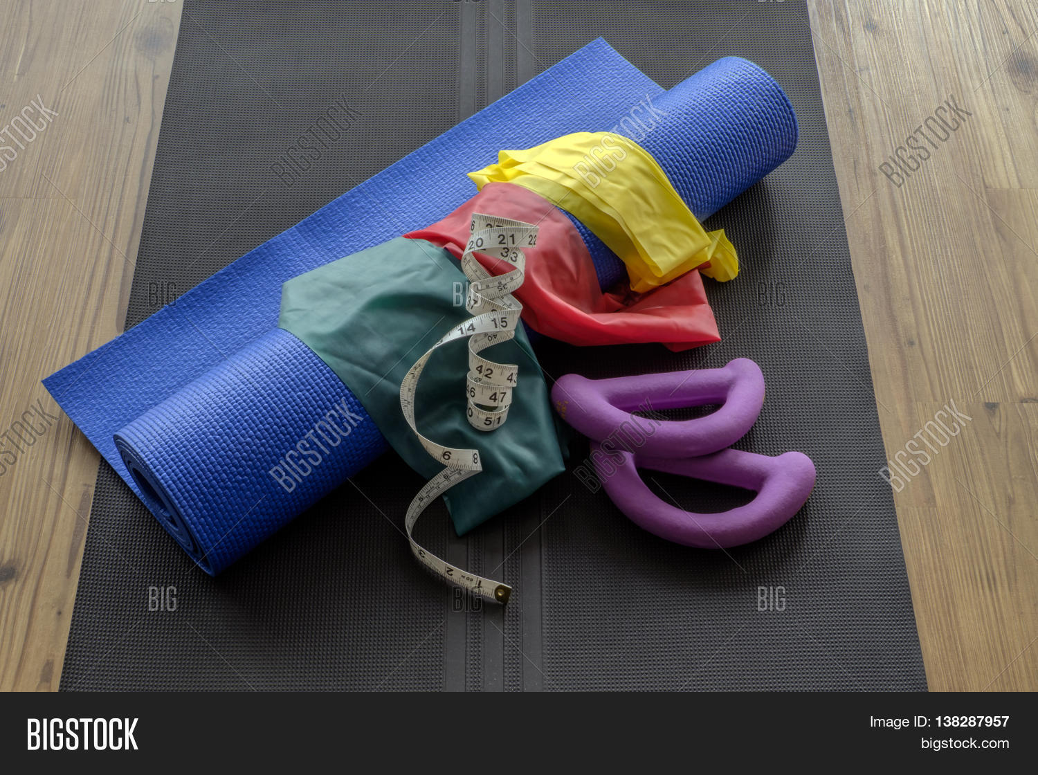 Yoga Mat Tape Measure Image And Photo Free Trial Bigstock