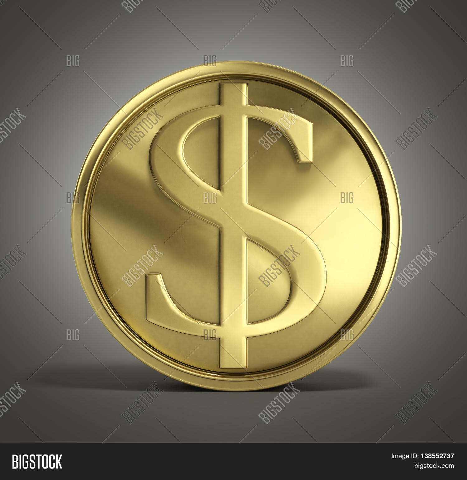 Gold Coin Dollar Sign Image & Photo (Free Trial) | Bigstock
