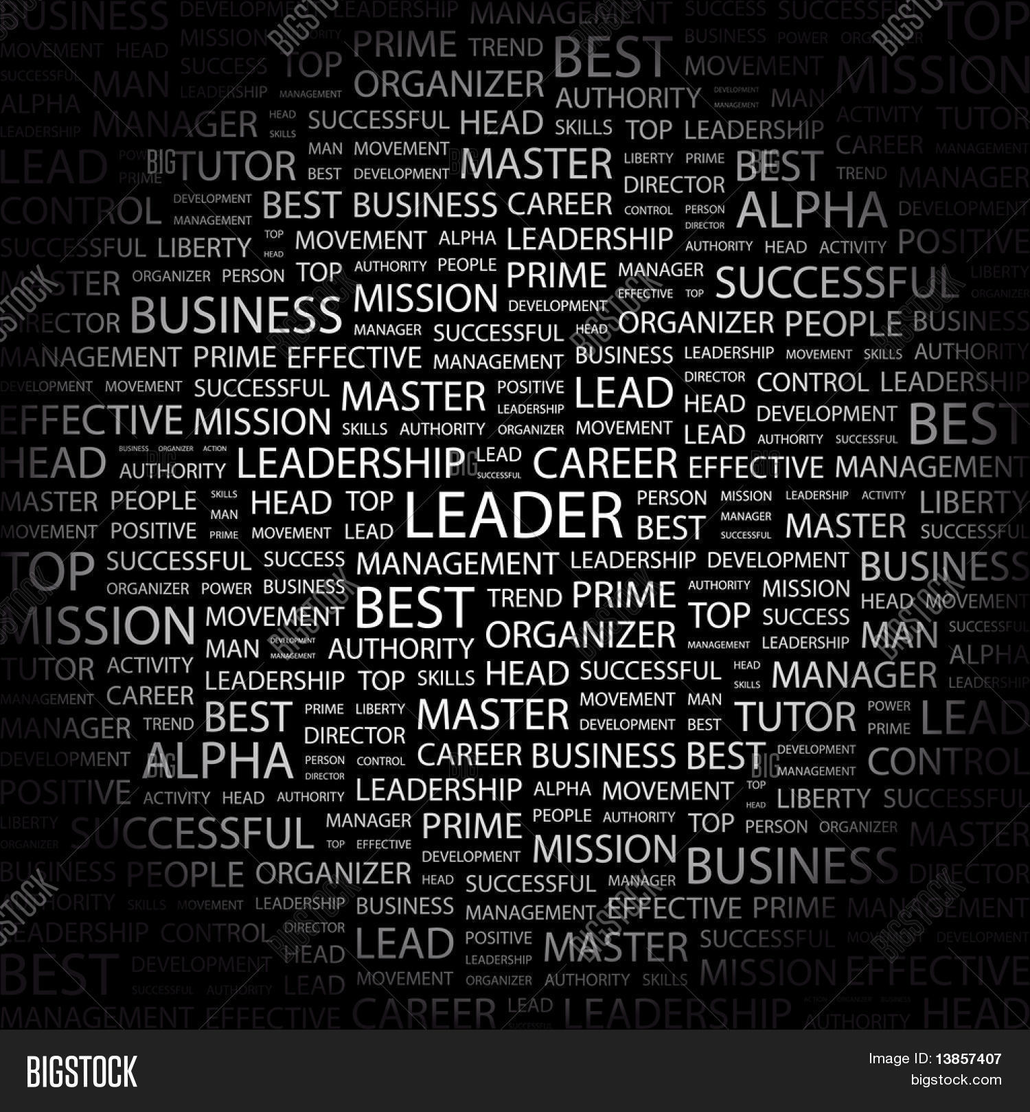 LEADER. Word Collage Vector & Photo (Free Trial) | Bigstock