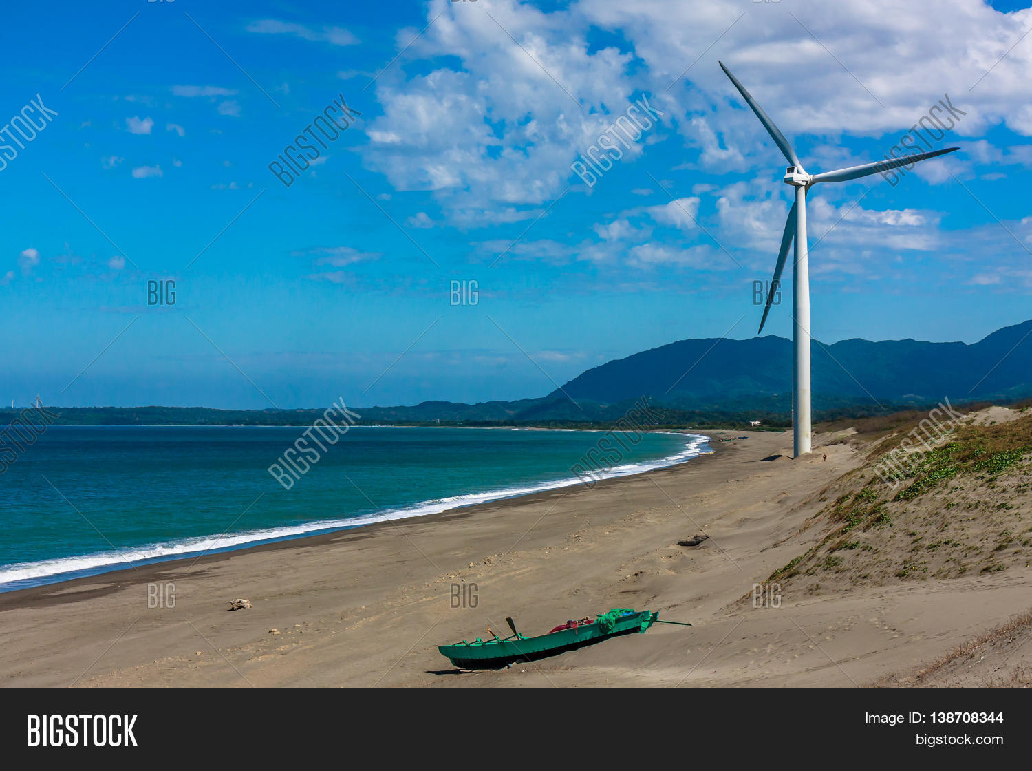 Fishing Boat Windmill Image & Photo (Free Trial) | Bigstock