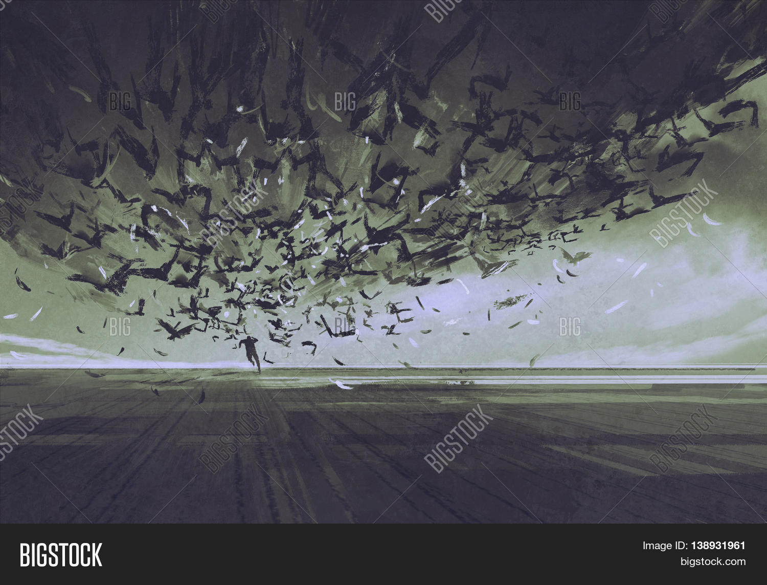 Attack Crows, Man Image & Photo (Free Trial) | Bigstock