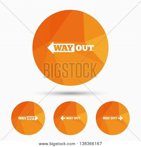 Way Out Icons. Left Vector & Photo (Free Trial) | Bigstock