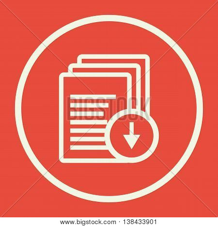 Files Down Icon Vector & Photo (Free Trial) | Bigstock