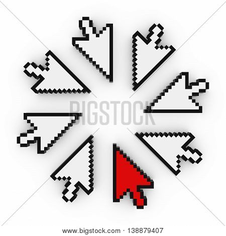 Circle Pixelated Arrow Image & Photo (Free Trial) | Bigstock