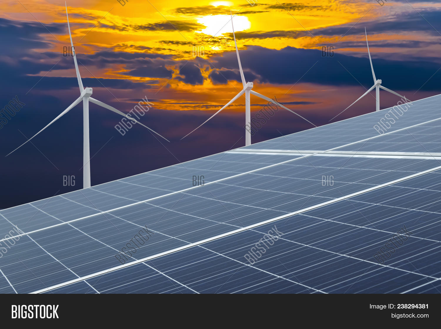 Solar Cells Wind Image & Photo (Free Trial) | Bigstock