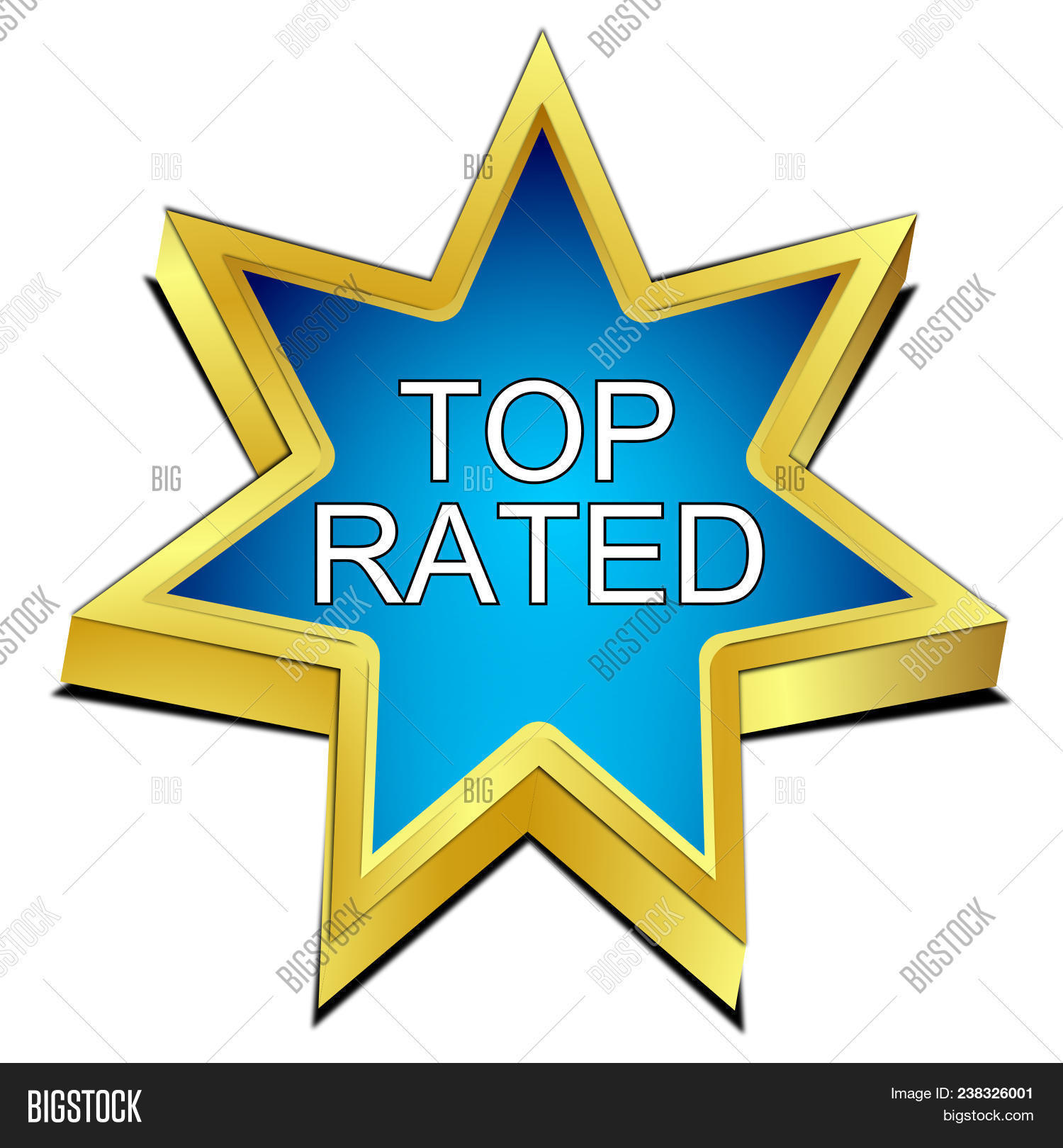 Glossy Blue Top Rated Image & Photo (Free Trial) | Bigstock