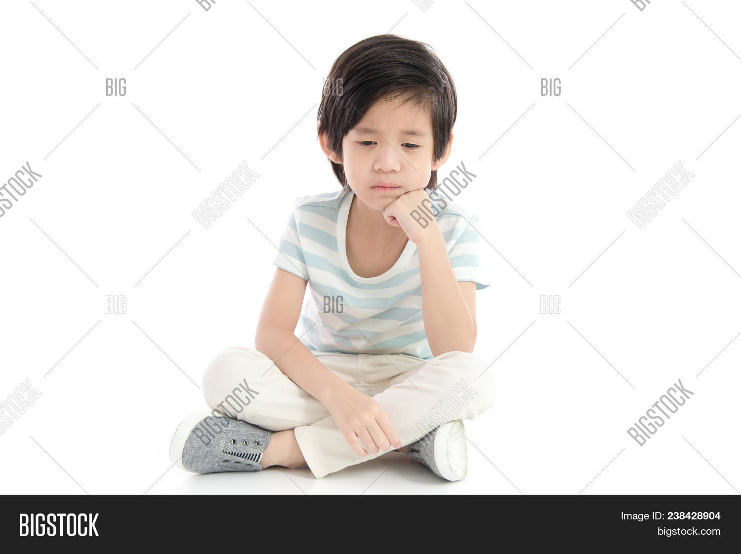 Sad Asian Boy Sitting Image & Photo (Free Trial) | Bigstock