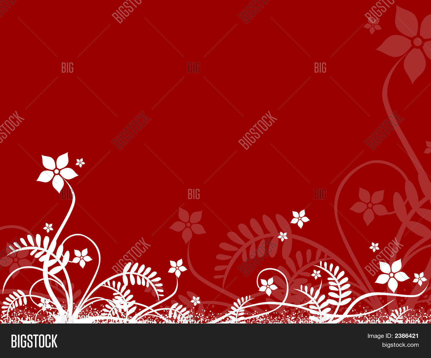 Floral Design On Red Image & Photo (Free Trial) | Bigstock