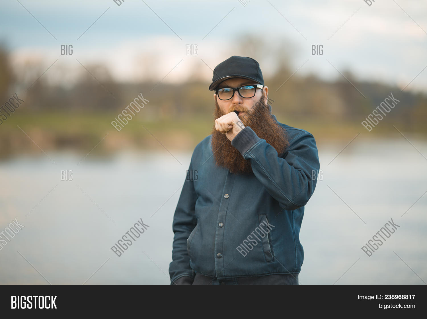 Vape Bearded Man Real Image & Photo (Free Trial) | Bigstock
