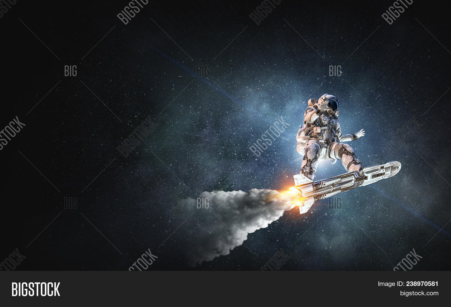 Spaceman On Flying Image & Photo (Free Trial) | Bigstock