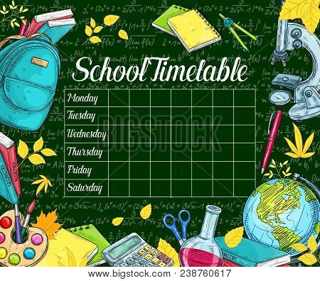 School Timetable Vector & Photo (Free Trial) | Bigstock