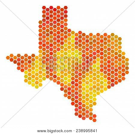 Texas Map. Vector Hex Vector & Photo (Free Trial) | Bigstock