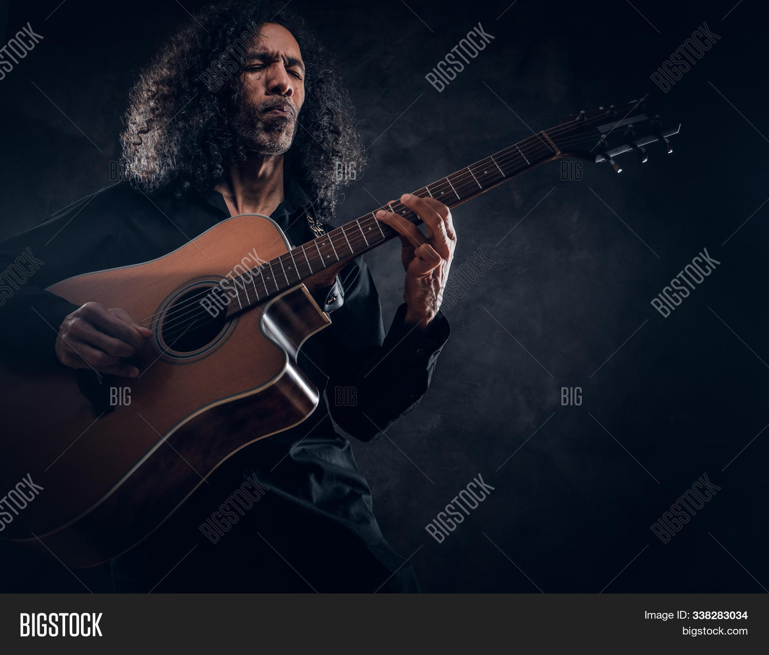 Curly Man Guitar Image & Photo (Free Trial) | Bigstock