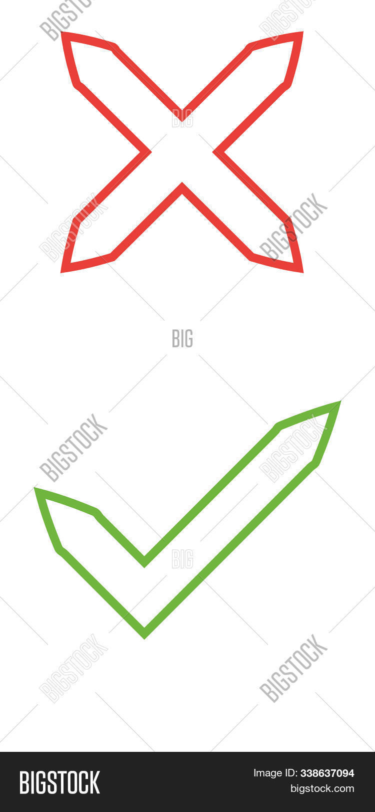 Thin Line Check Mark Image & Photo (Free Trial) | Bigstock