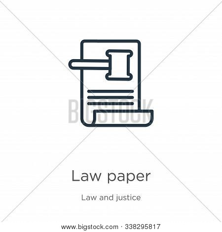 Law Paper Icon. Thin Vector & Photo (Free Trial) | Bigstock