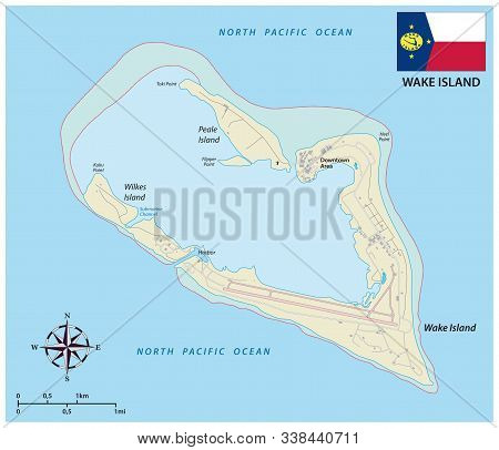 Map Wake Island Atoll Vector & Photo (Free Trial) | Bigstock
