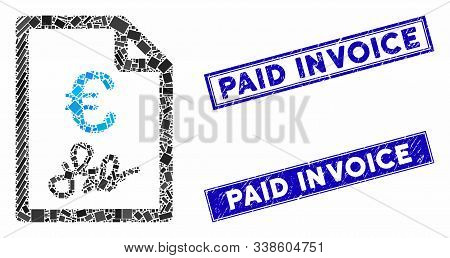 Mosaic Euro Invoice Vector & Photo (Free Trial) | Bigstock