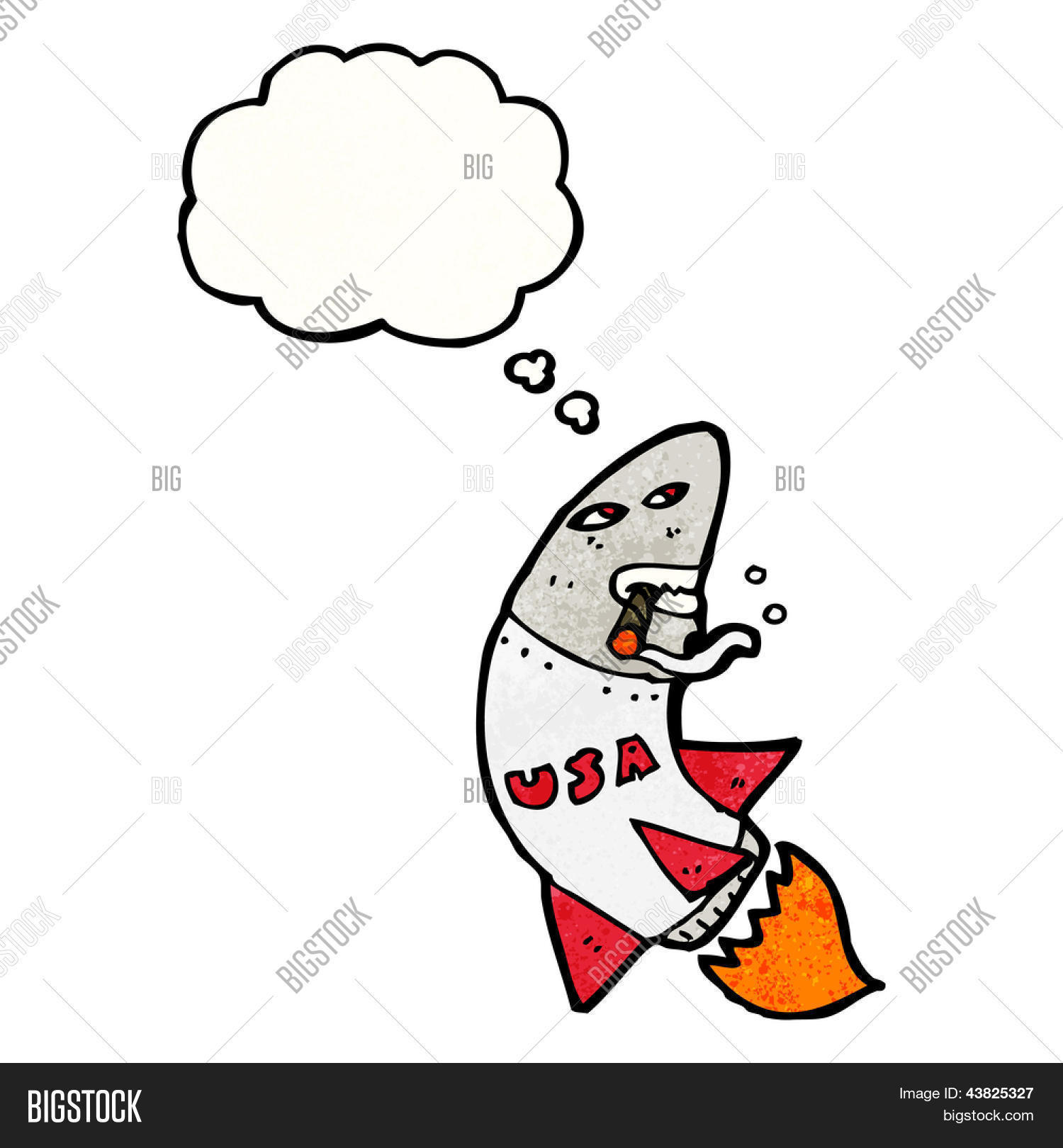 Cartoon Rocket Smoking Image & Photo (Free Trial) | Bigstock