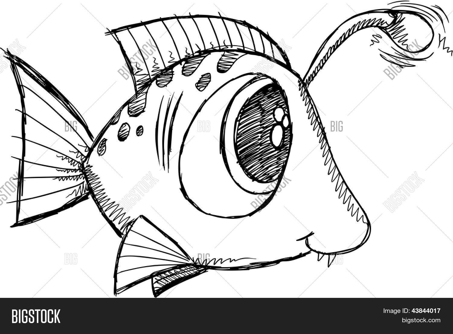 Sketch Doodle Fish Vector & Photo (Free Trial) | Bigstock