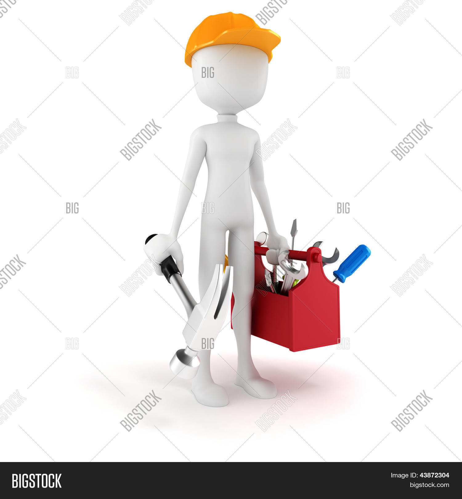 3d Man Tools Box On Image & Photo (Free Trial) | Bigstock