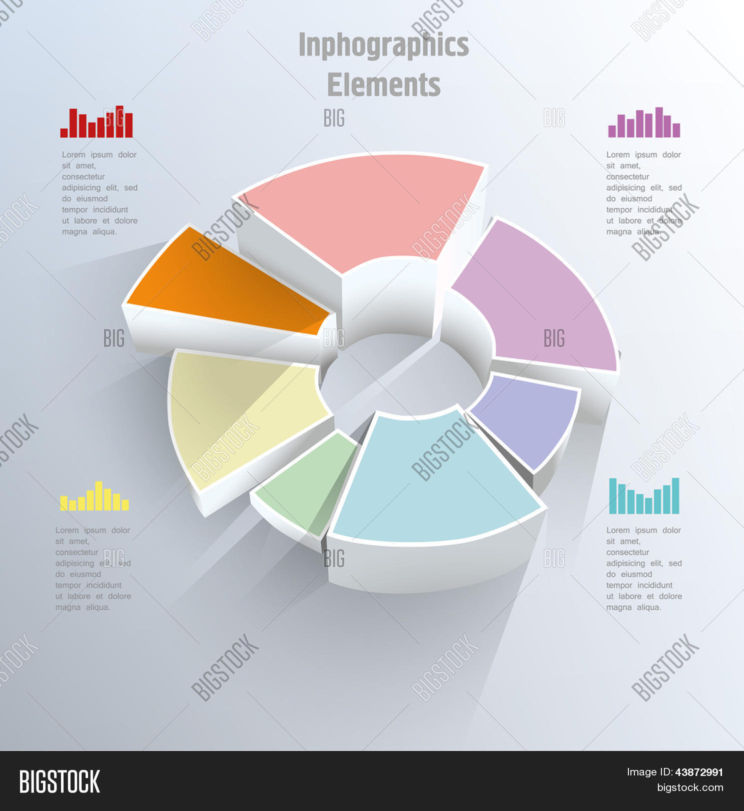 3d Pie Chart Graph. Vector & Photo (Free Trial) | Bigstock