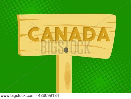 Canada Text On Wooden Vector & Photo (Free Trial) | Bigstock