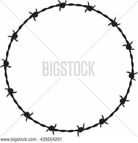 Barb Wire Round Black Vector & Photo (Free Trial) | Bigstock