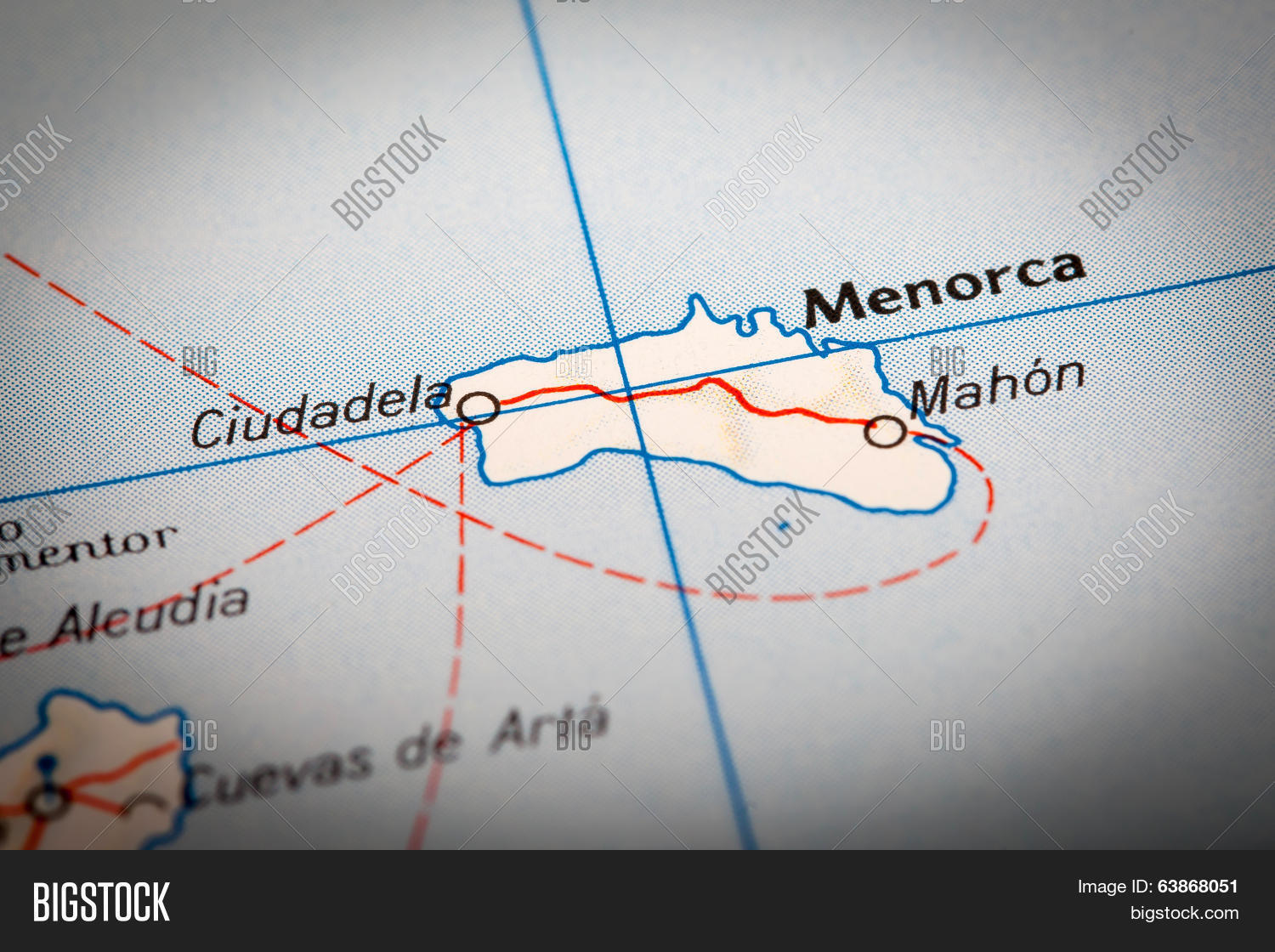 Menorca On Road Map Image & Photo (Free Trial) | Bigstock
