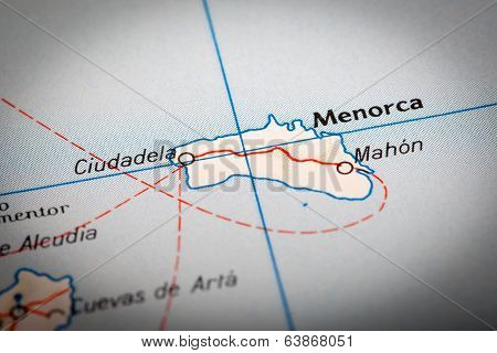 Menorca On Road Map Image & Photo (Free Trial) | Bigstock