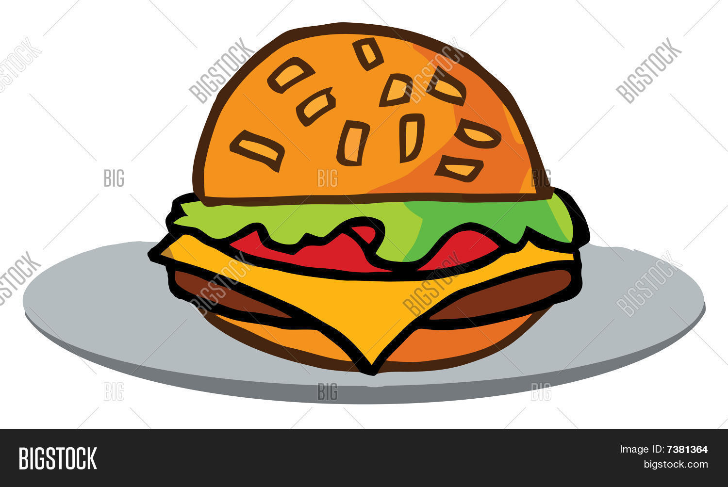 Cartoon Cheeseburger Image & Photo (Free Trial) | Bigstock
