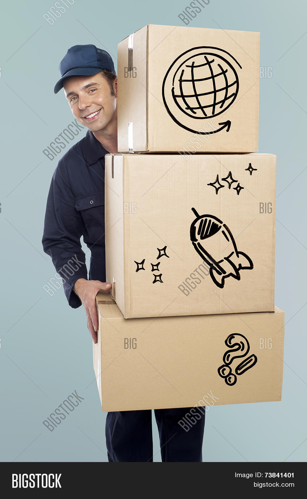 Delivery Man Carrying Image & Photo (Free Trial) | Bigstock