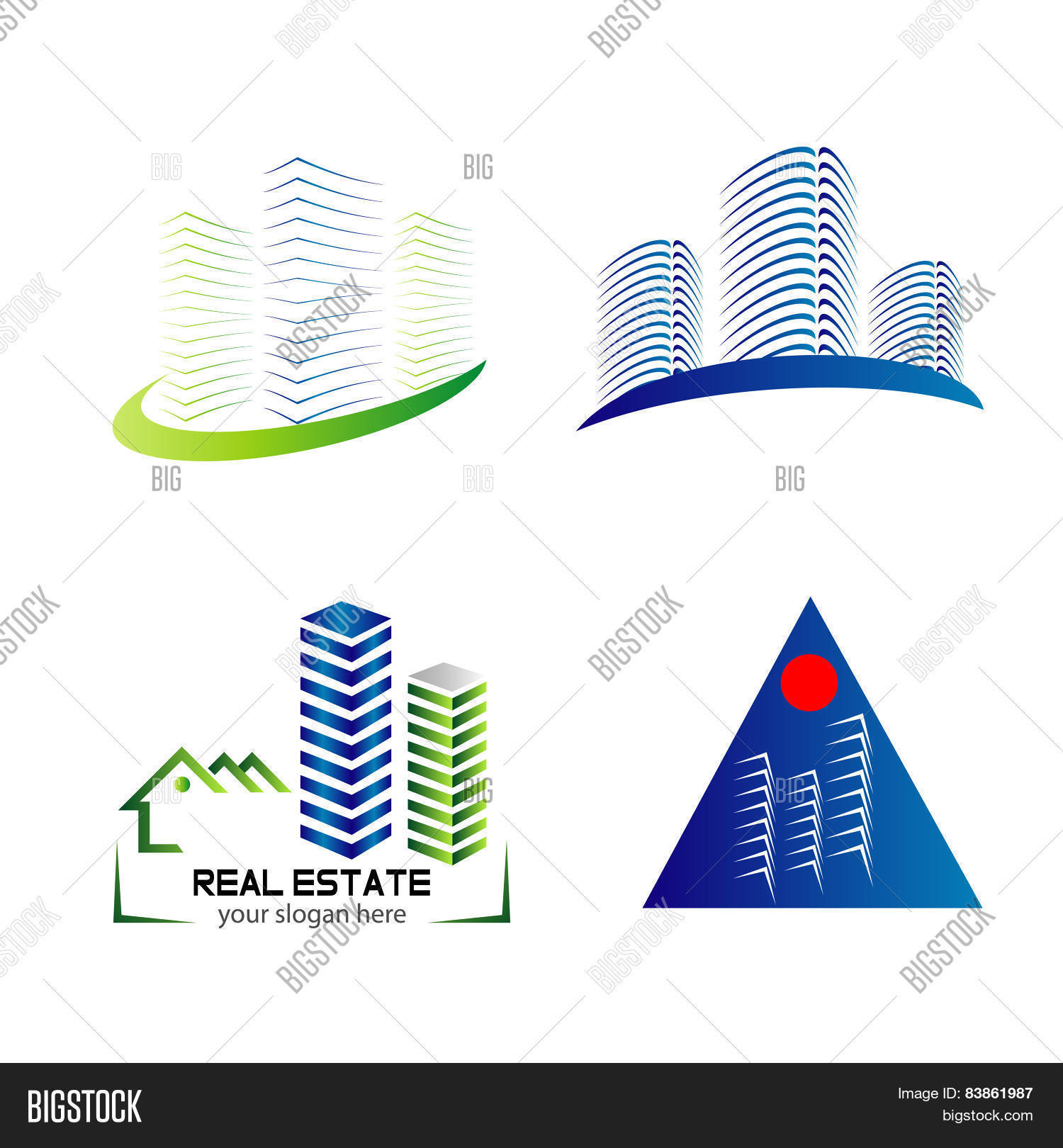 Skyline Logo Set Vector & Photo (Free Trial) | Bigstock