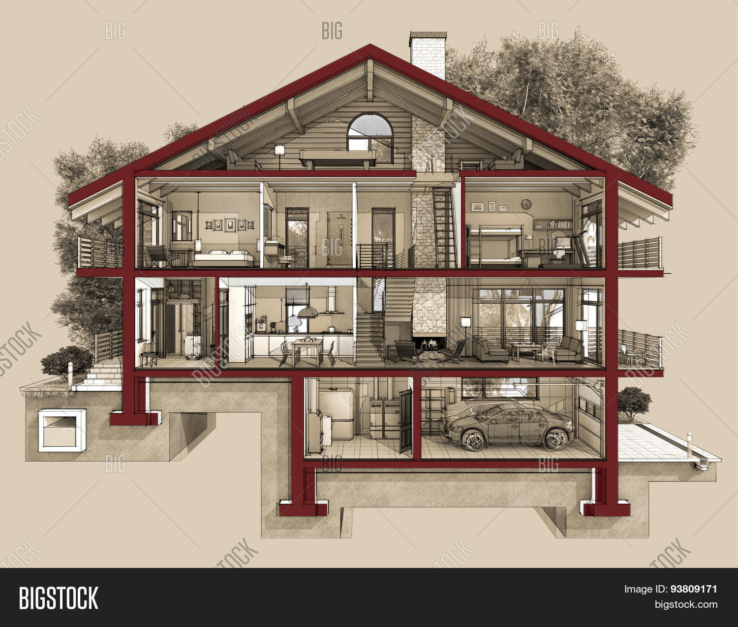 3D Section Country Image & Photo (Free Trial) | Bigstock