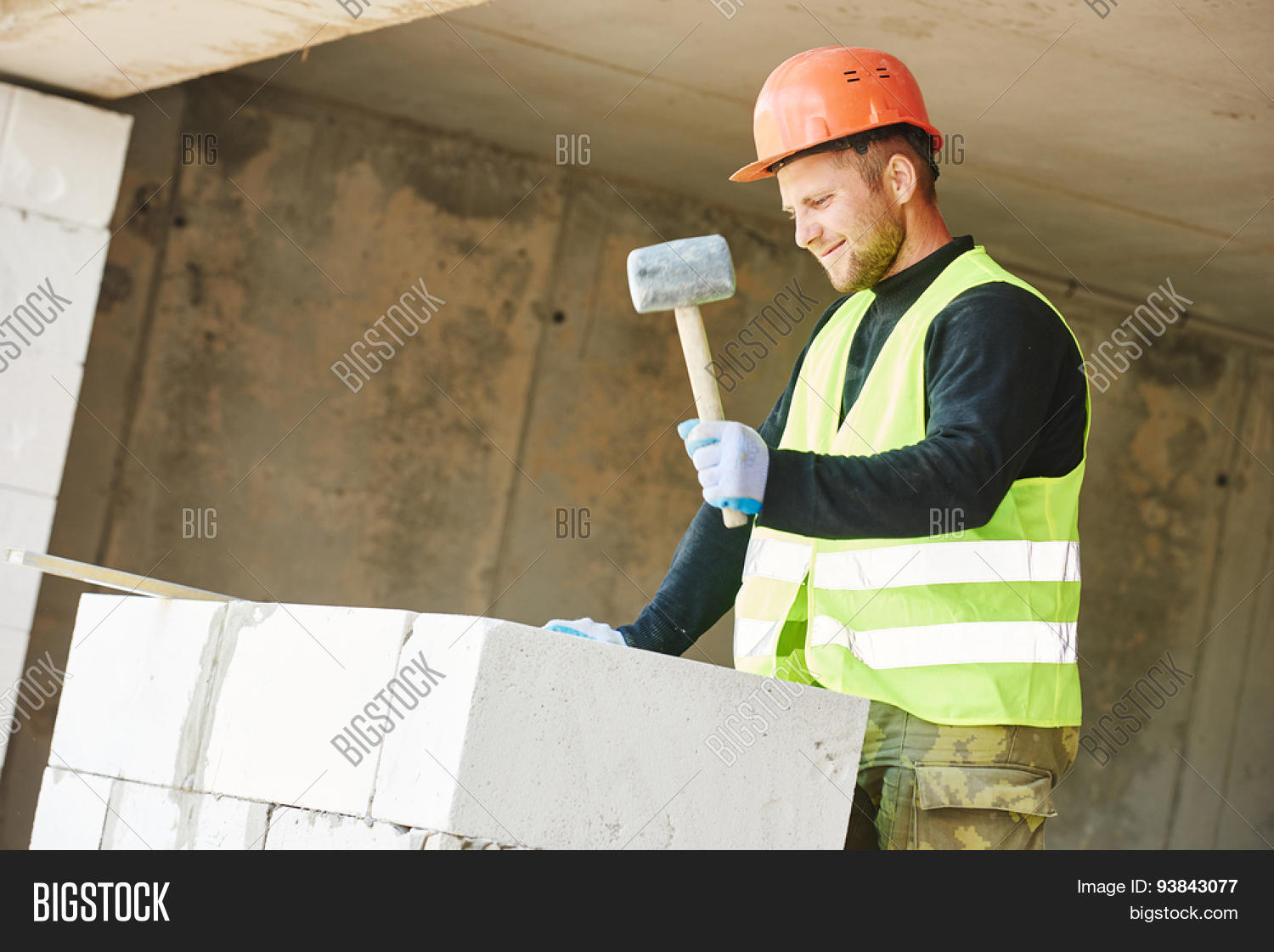Bricklaying Work. Image & Photo (Free Trial) | Bigstock