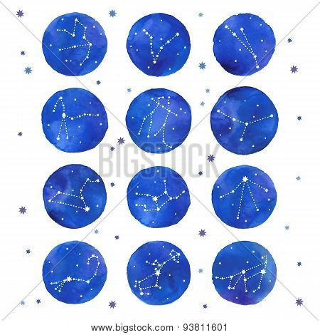 Watercolor Zodiac Vector & Photo (Free Trial) | Bigstock