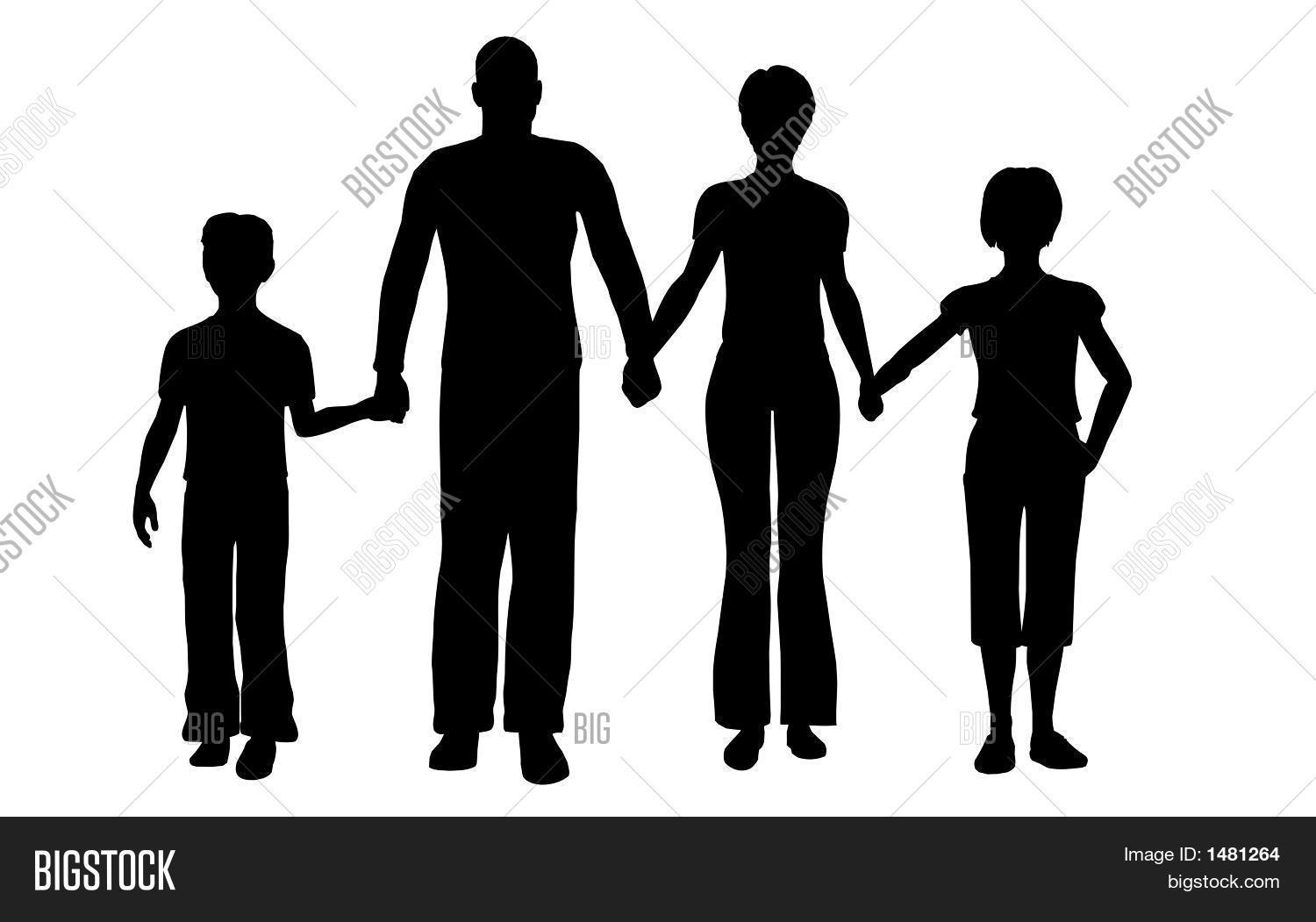 Family Four Vector Image & Photo (Free Trial) | Bigstock