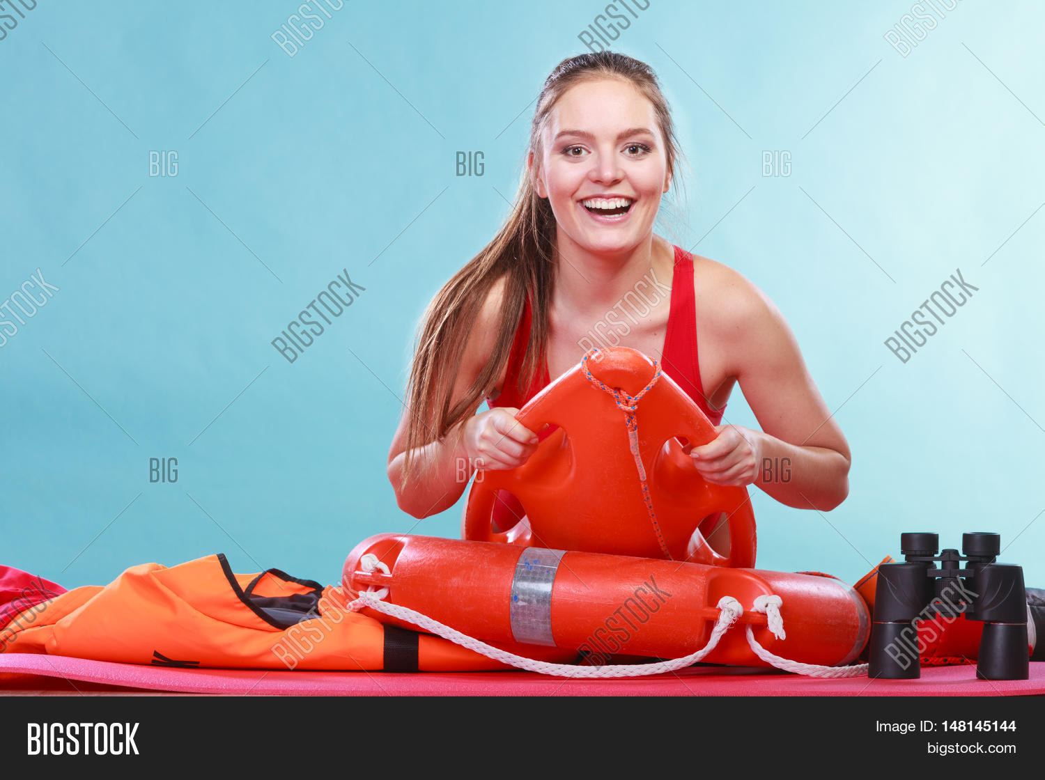 Happy Lifeguard Woman Image & Photo (Free Trial) | Bigstock