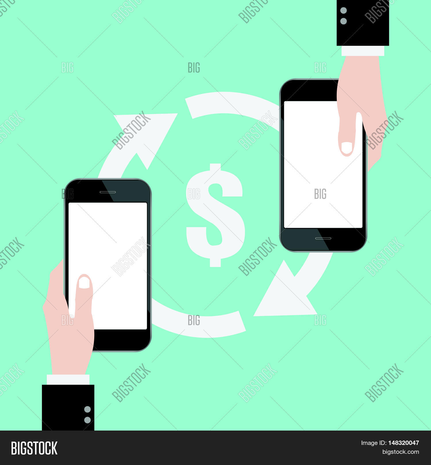 Money Transfer Sign Vector & Photo (Free Trial) | Bigstock