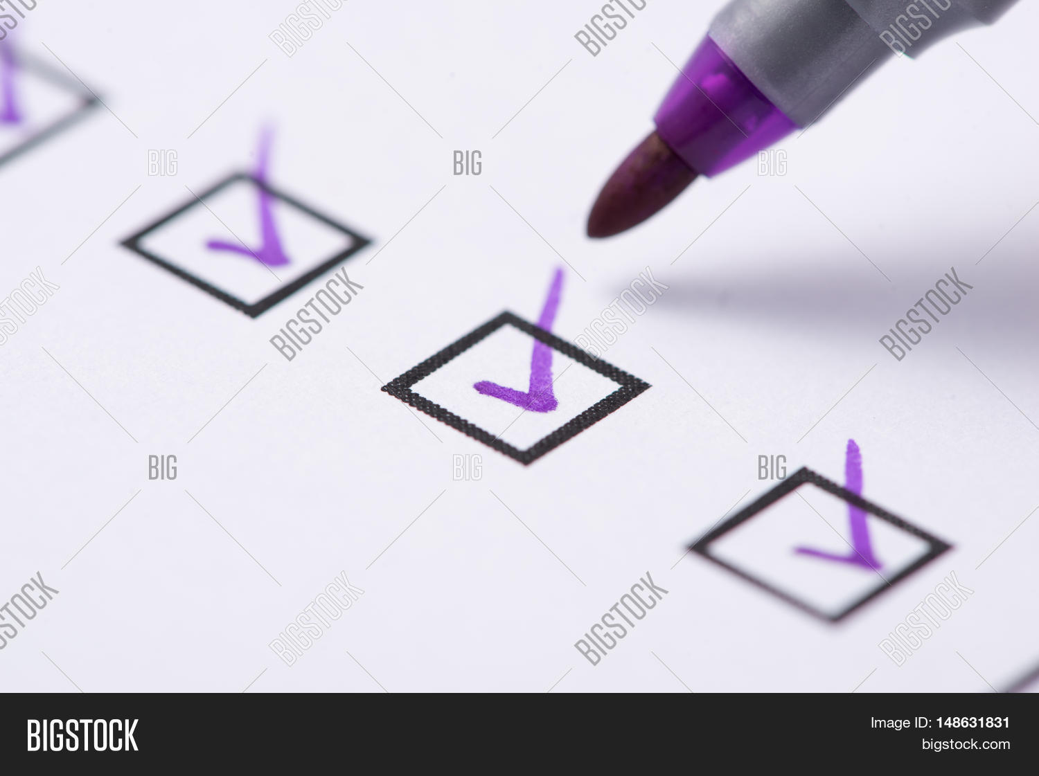 Checkbox Purple Tick. Image & Photo (Free Trial) | Bigstock