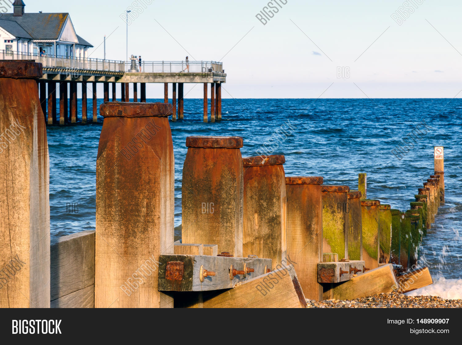 Wooden Groynes Pier Image & Photo (Free Trial) | Bigstock