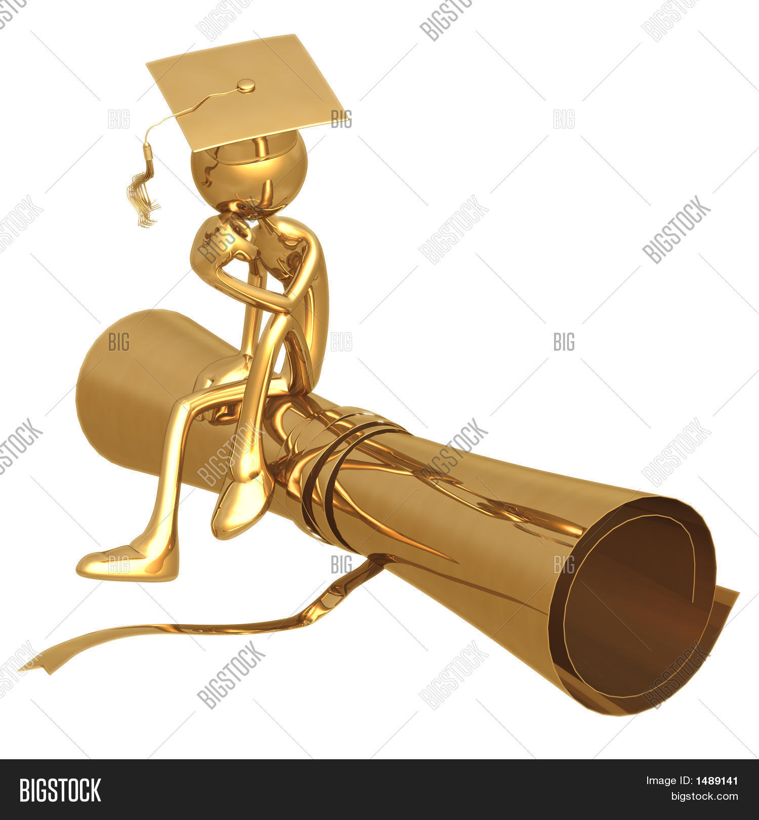 Golden Grad Thinker Image & Photo (Free Trial) | Bigstock