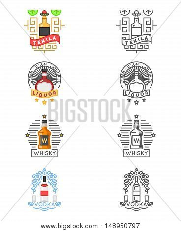 Alcohol Drinks Logo Vector & Photo (Free Trial) | Bigstock
