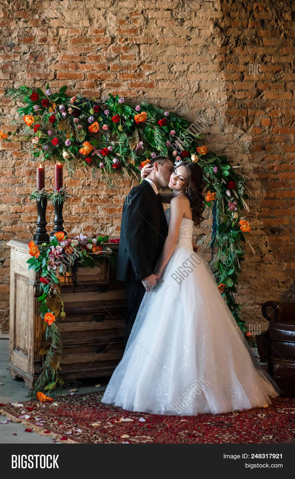 Loving Groom Kissing Image & Photo (Free Trial) | Bigstock