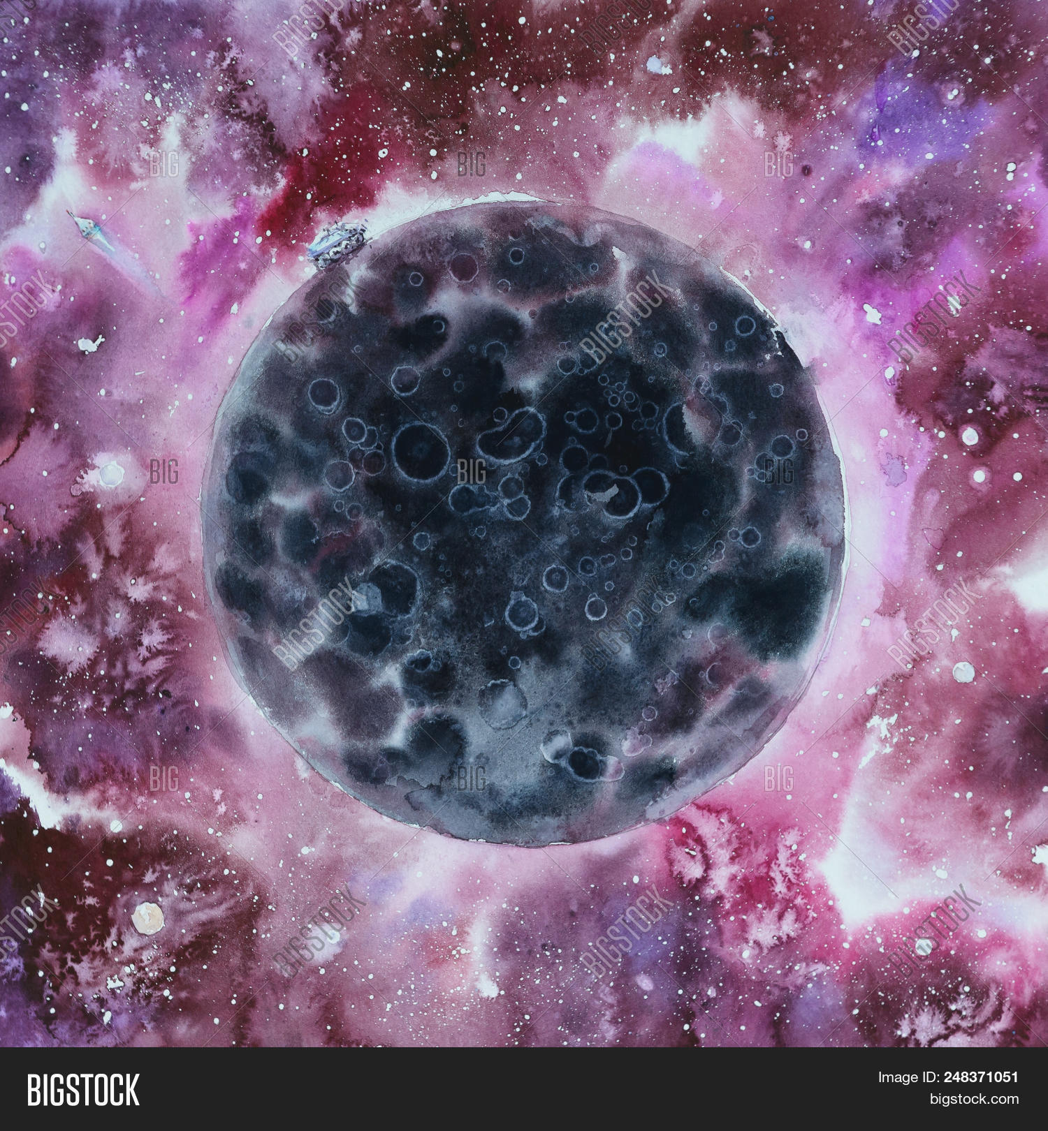 Abstract Painting Moon Image & Photo (Free Trial) | Bigstock