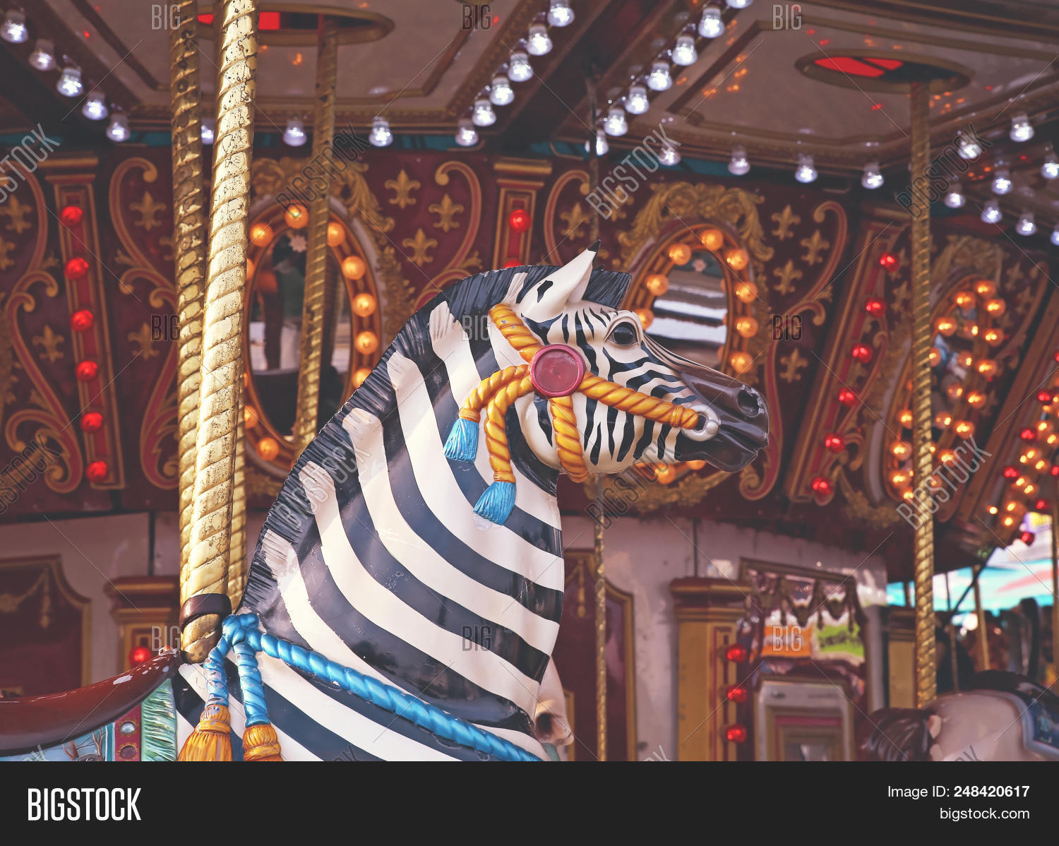 Zebra Ride On Merry Go Image & Photo (Free Trial) | Bigstock