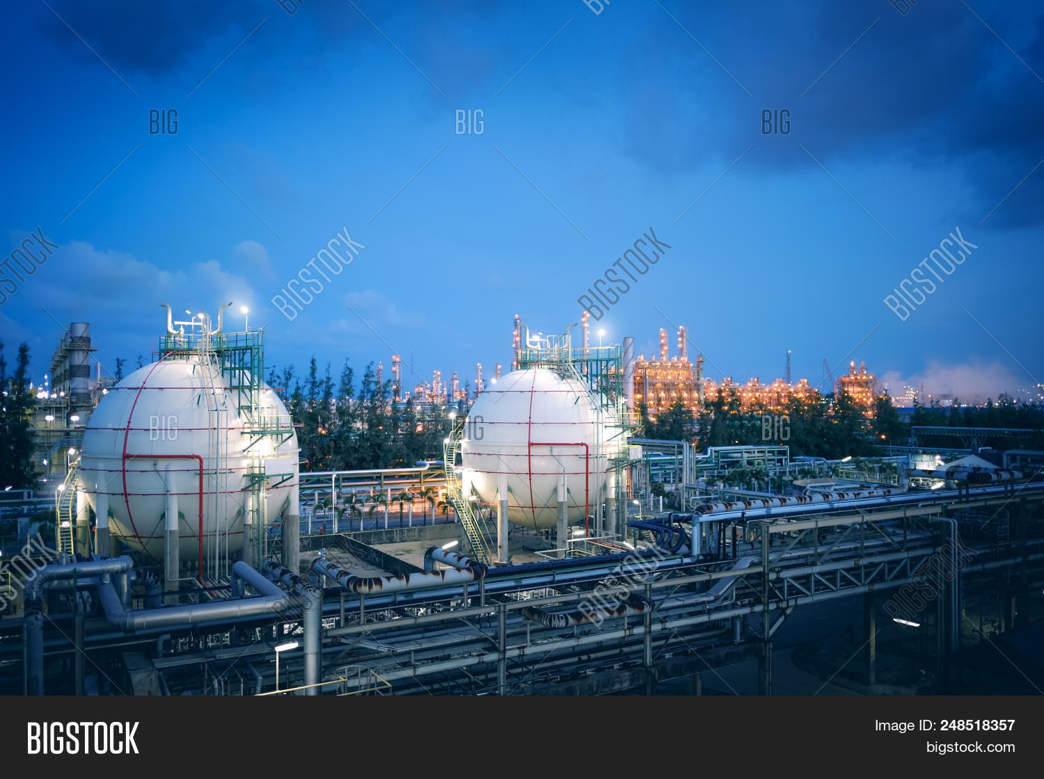 Gas Storage Sphere Image & Photo (Free Trial) | Bigstock